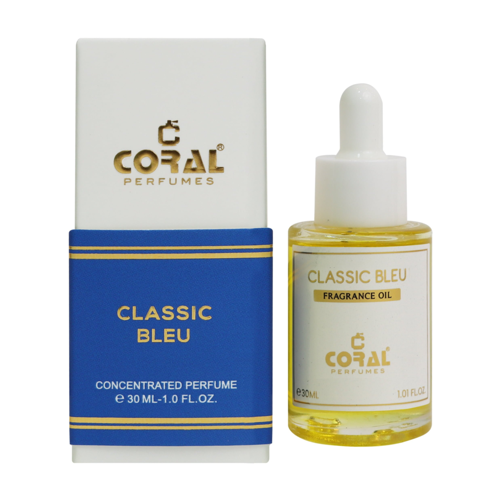 CLASSIC BLEU CONCENTRATED PERFUME 30 ML – CORAL – Coral Perfumes UK